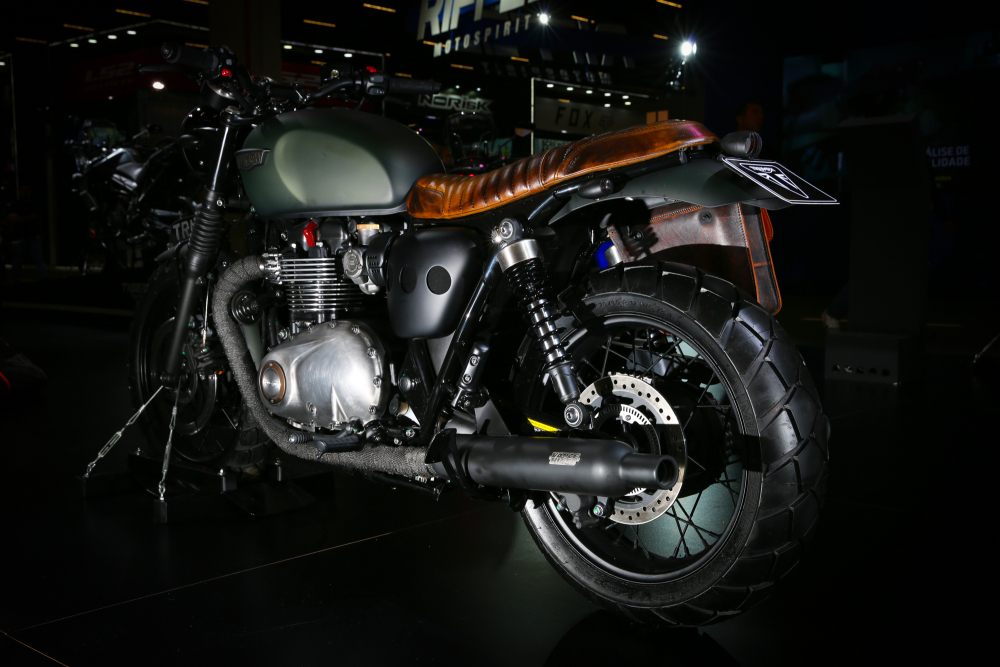 Moto do chef Fogaça está em exposição no Salão Duas Rodas